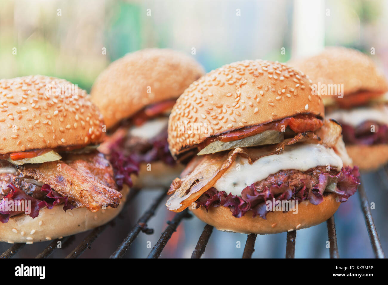 Delicious homemade burgers Stock Photo - Alamy