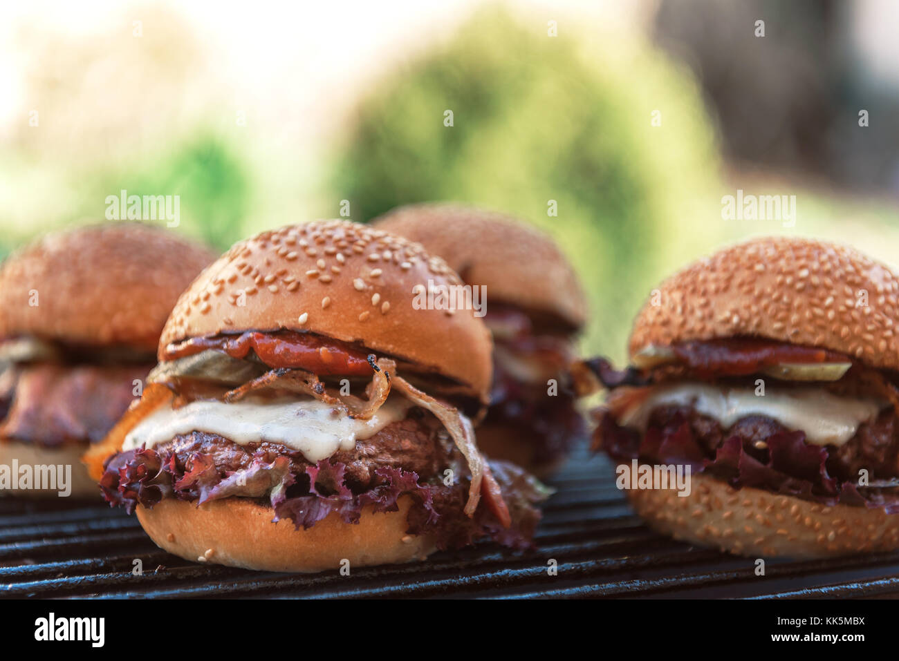 Delicious homemade burgers Stock Photo - Alamy