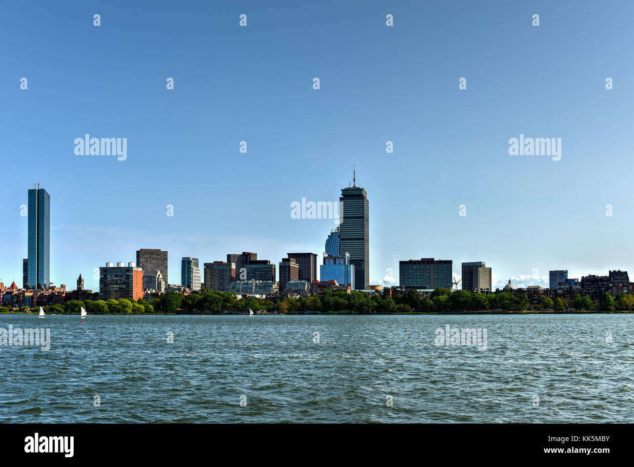Charles River view of the Boston Skyline Stock Photo - Alamy