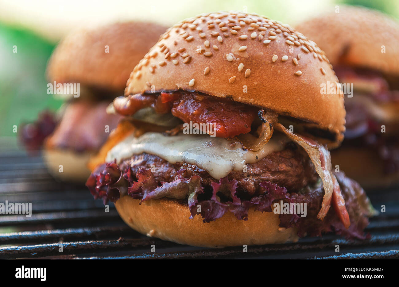 Delicious homemade burgers Stock Photo - Alamy