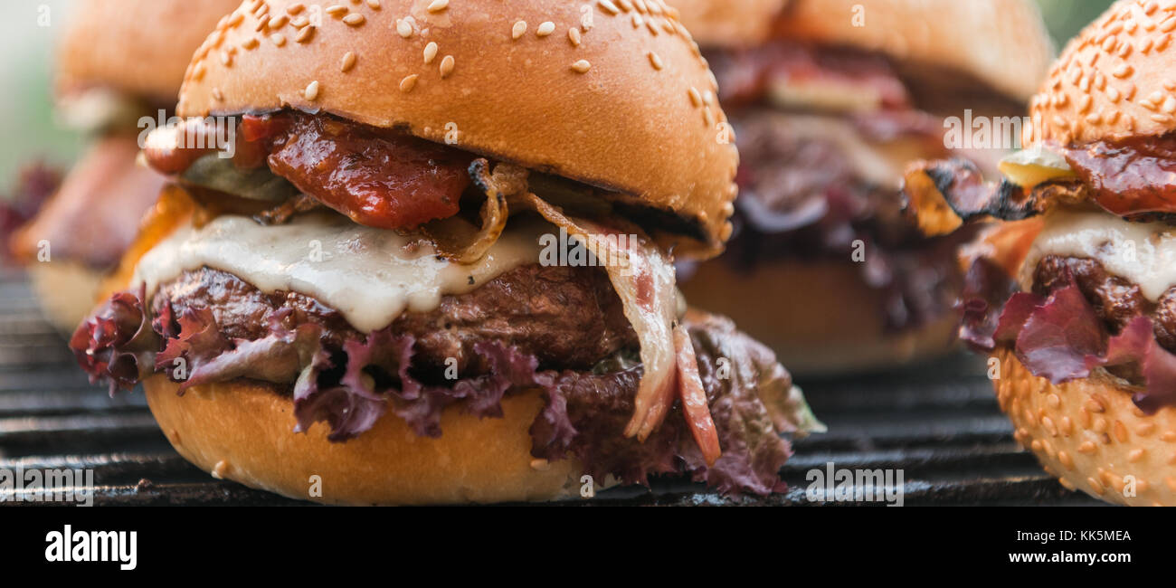 Delicious homemade burgers Stock Photo - Alamy