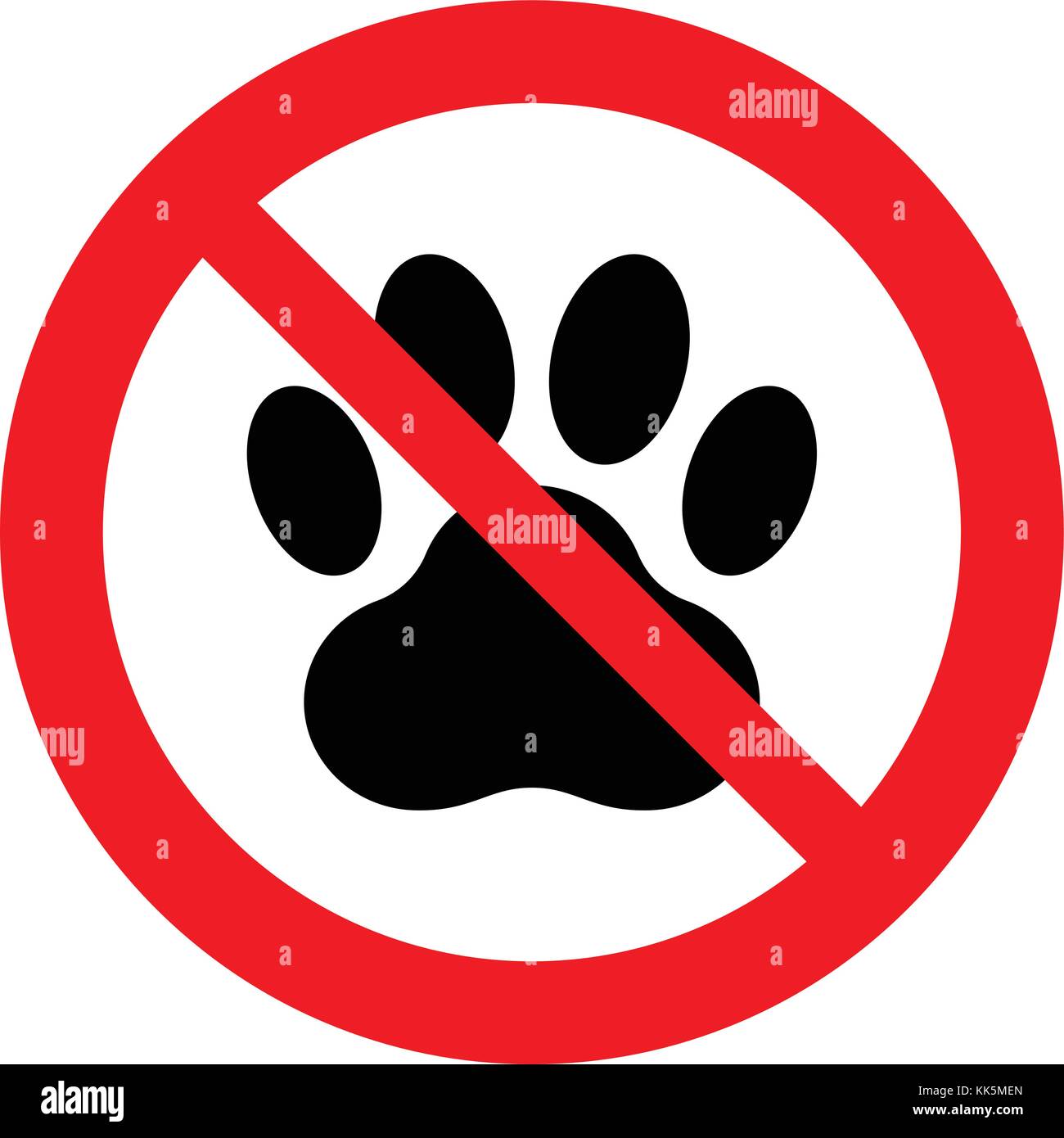 No Dogs Allowed Sign Vector