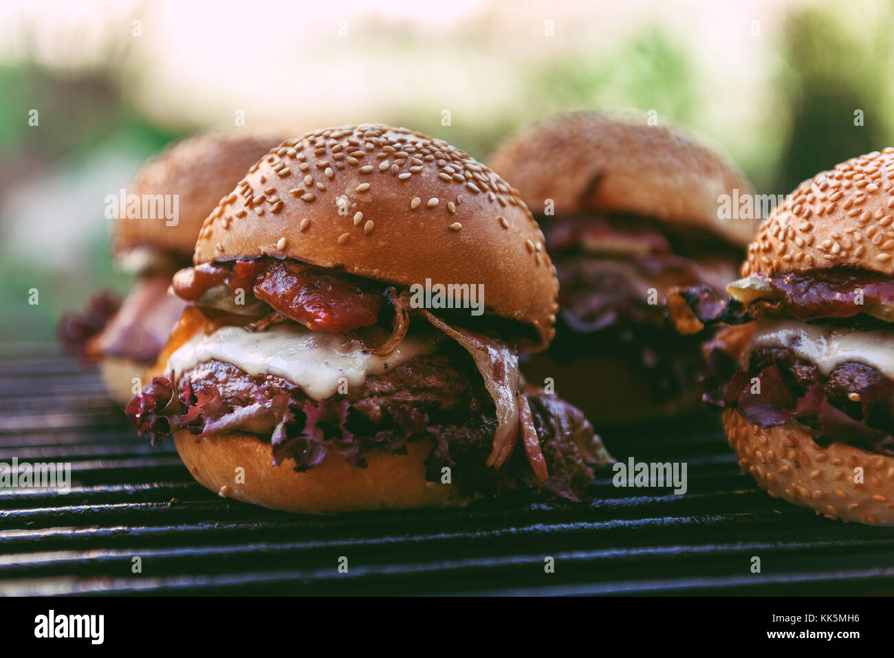 Delicious homemade burgers Stock Photo - Alamy