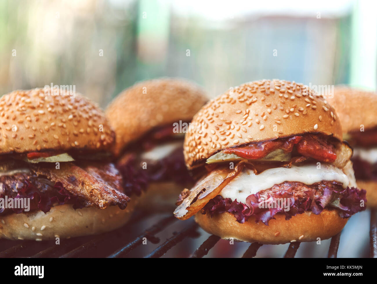 Delicious homemade burgers Stock Photo - Alamy