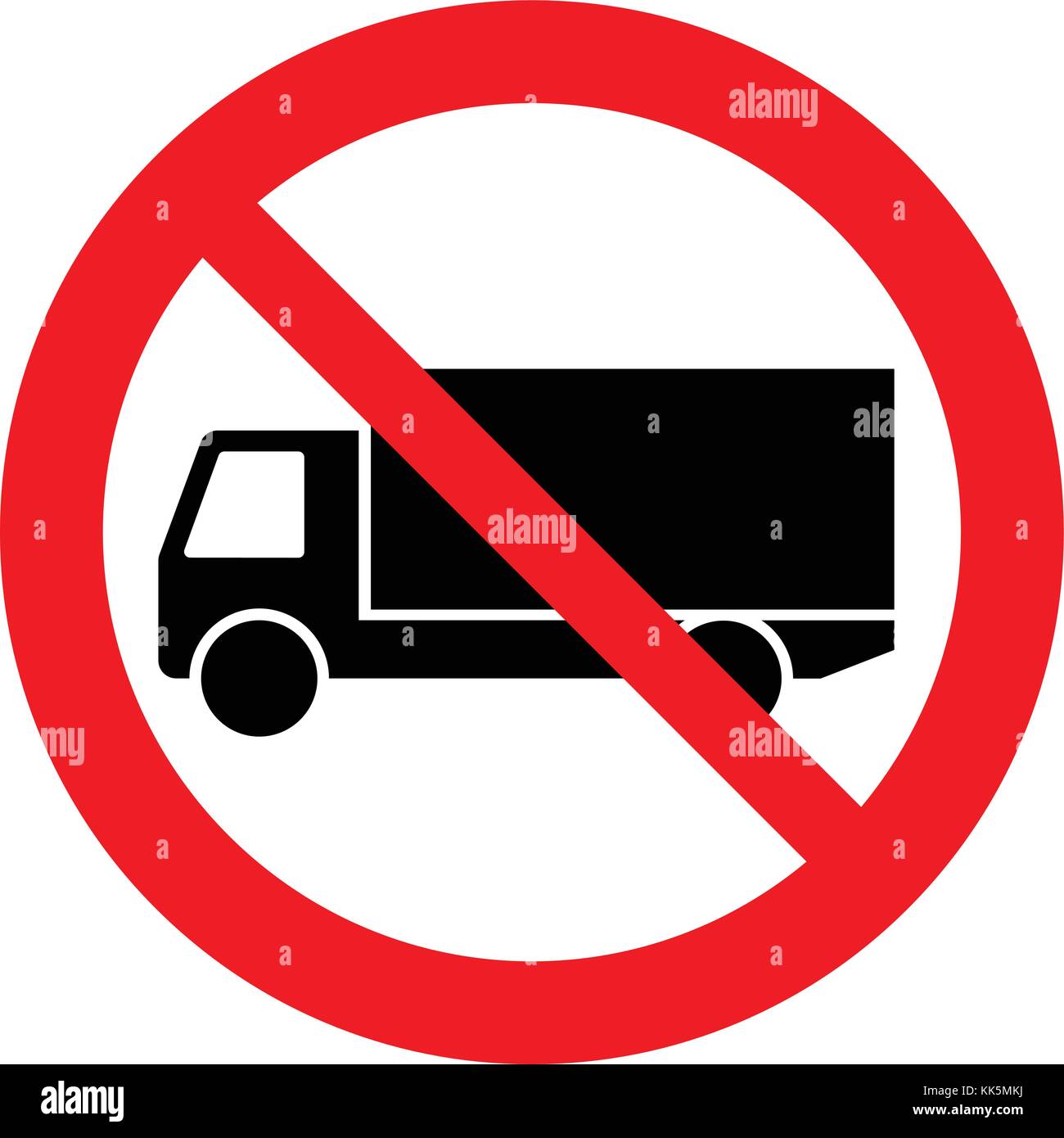 No trucks. Truck prohibition sign, vector illustration Stock Vector ...