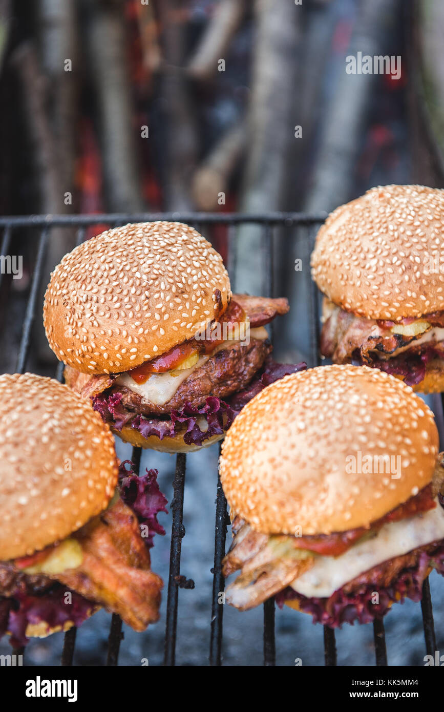 Delicious homemade burgers Stock Photo - Alamy