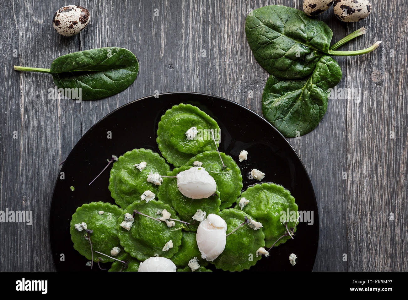 delicious green ravioli with the addition of spinach dough, stuffed ...