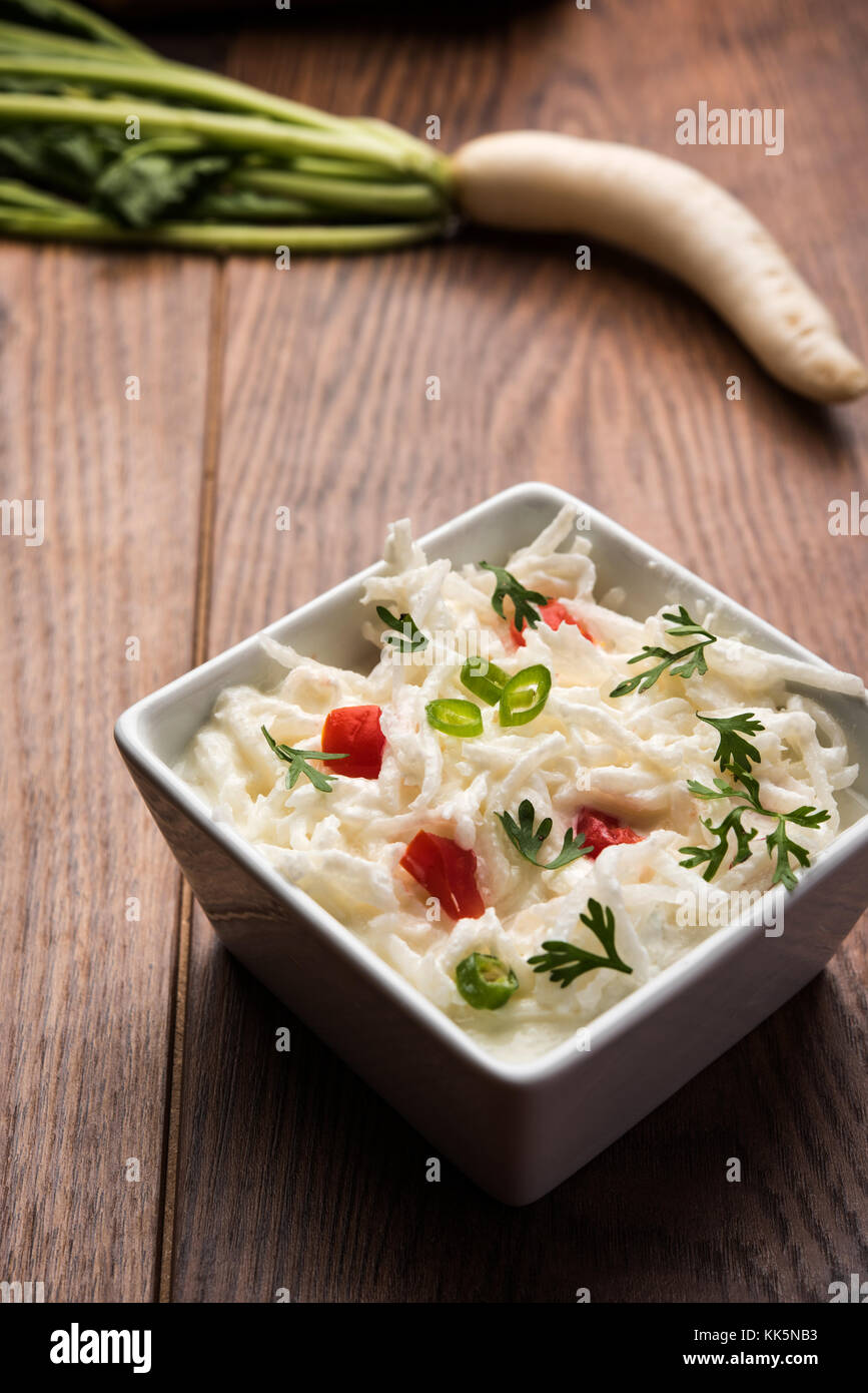 Radish Raita / daikon or Mooli Koshimbir is a condiment from the Indian ...