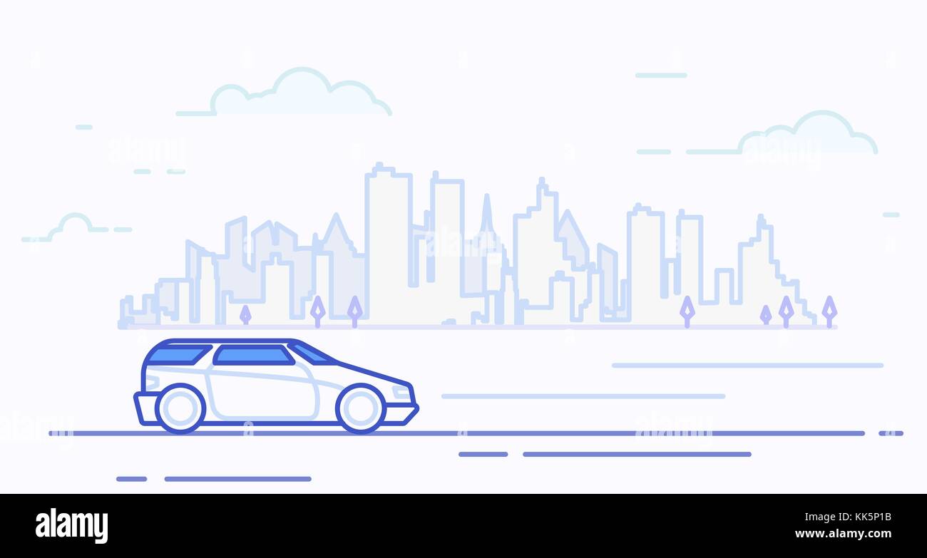 Street center city view Stock Vector Images - Alamy