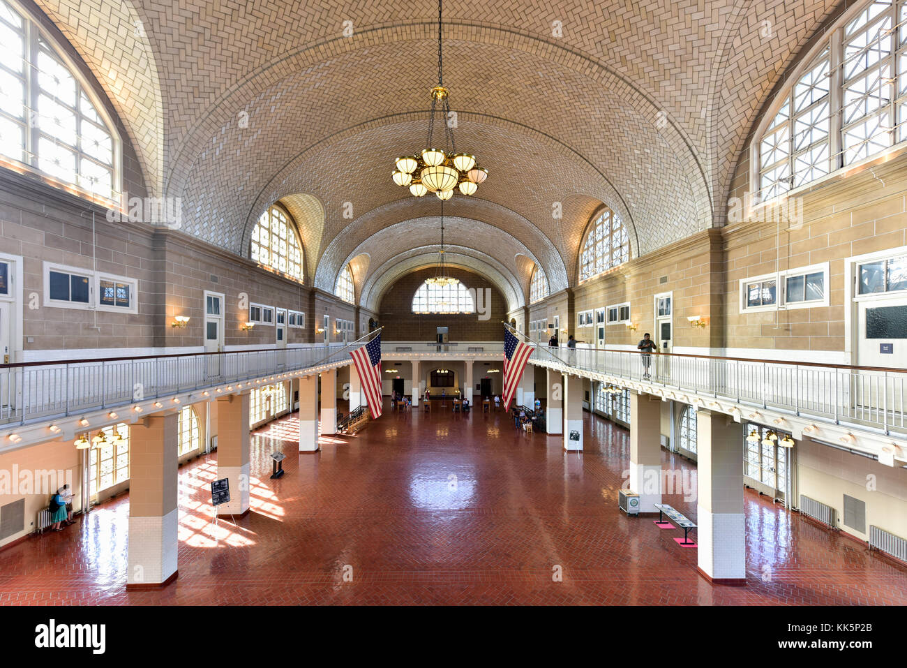 The Registry Room or "Great Hall" at Ellis Island National Park in New ...