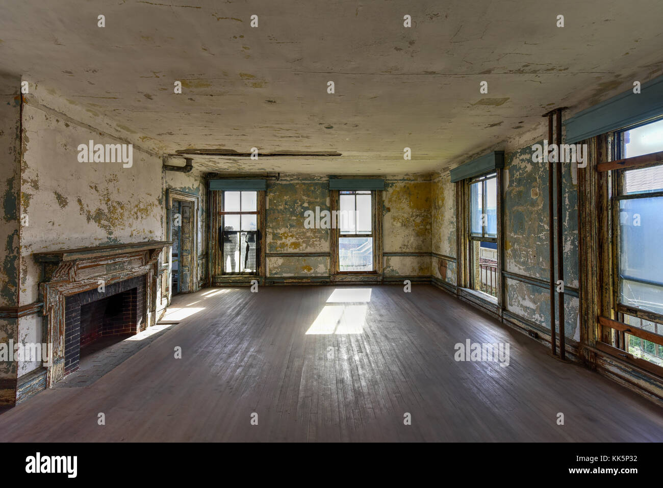 The abandoned Ellis Island Immigrant Hospital. It was the United States ...