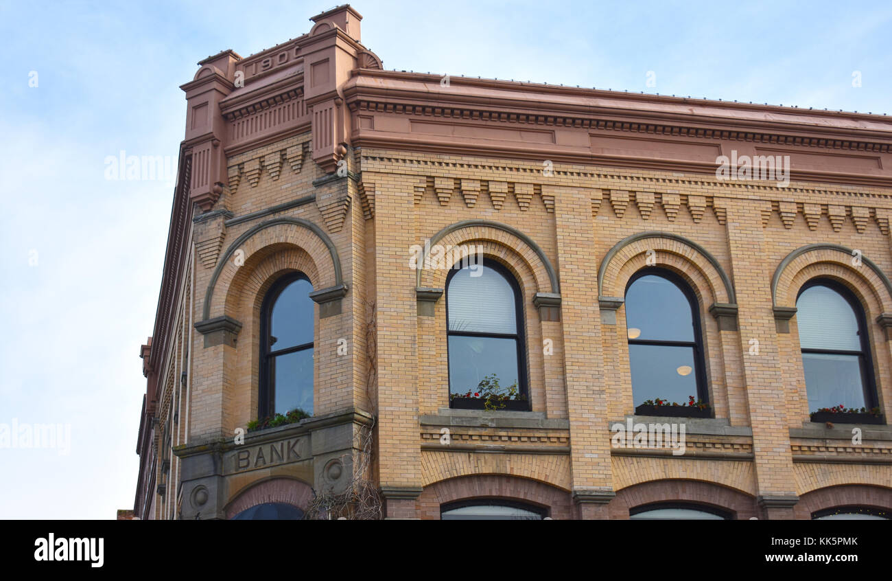Old town Fairhaven, Washington former bank building in 1900 Stock Photo ...
