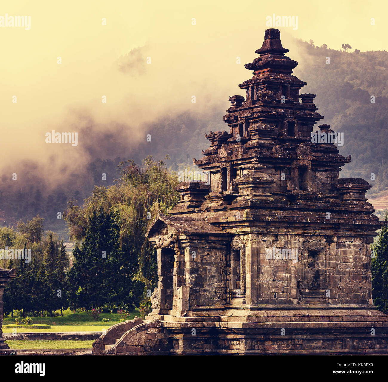 Arjuna complex in plateau Dieng, Java , Indonesia Stock Photo - Alamy