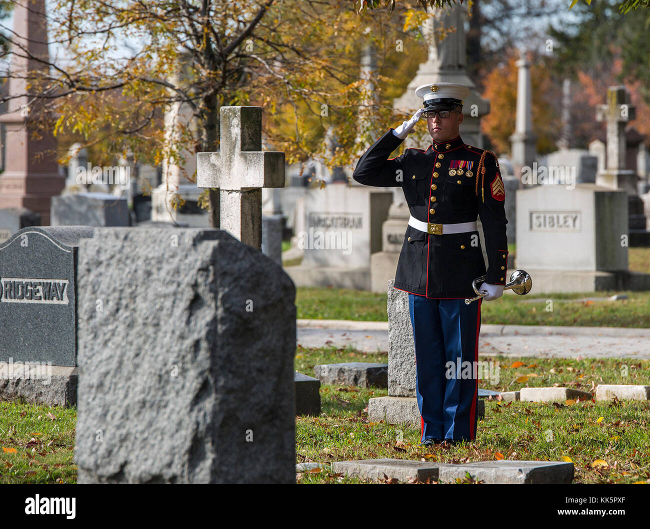 Sergeant Kyle Menz, bugler, “The Commandant’s Own” U.S. Marine Drum ...
