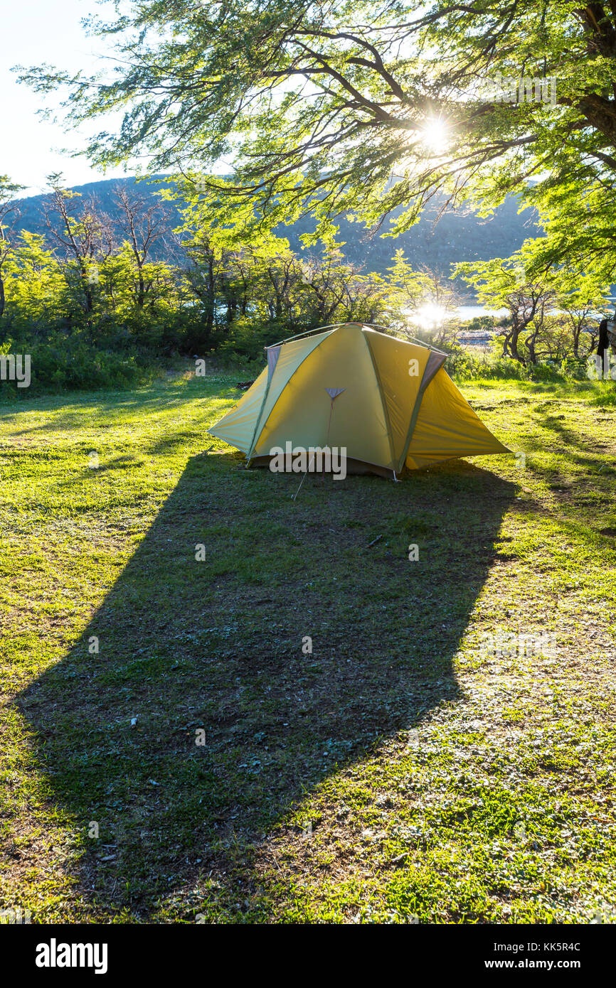 Tent in forest Stock Photo - Alamy