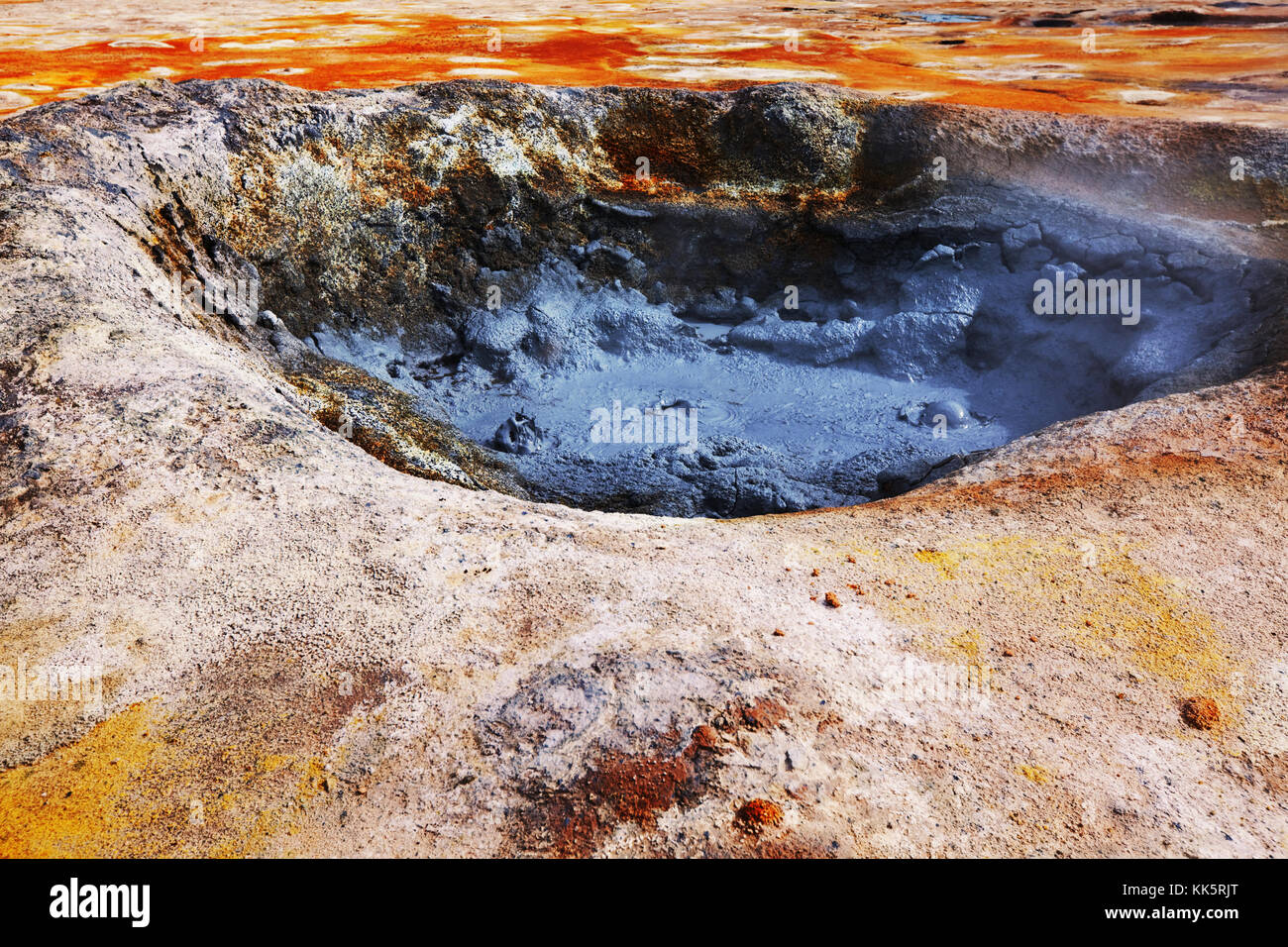 Fumarole field in Namafjall, Iceland Stock Photo - Alamy