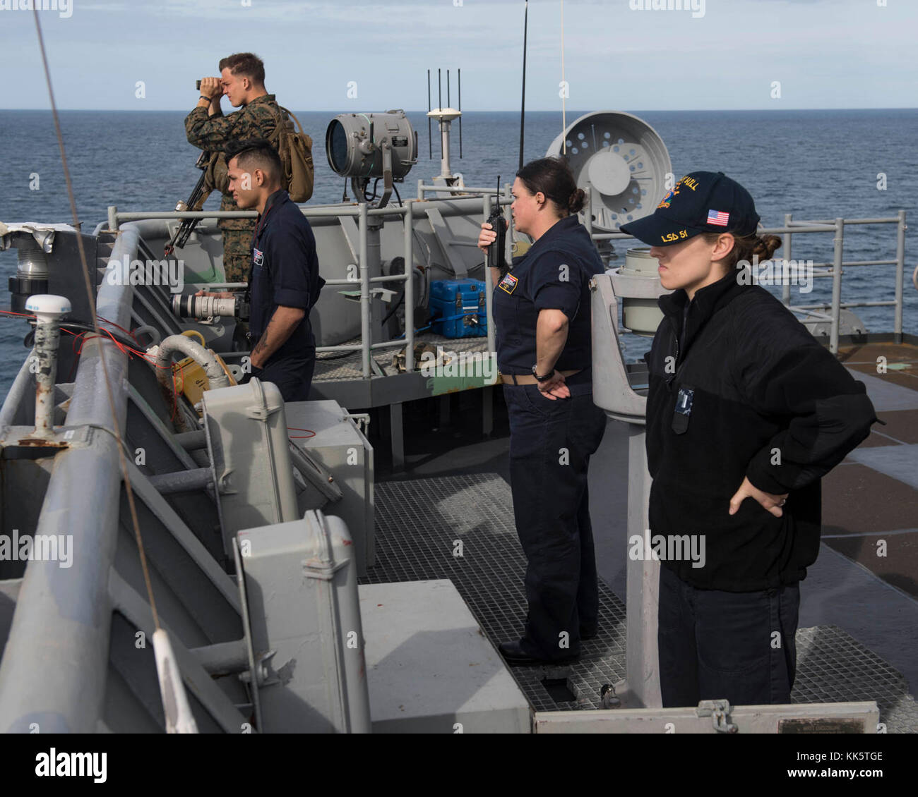 ATLANTIC OCEAN (Nov. 21, 2017) Sailors and a Marine track a fast attack ...