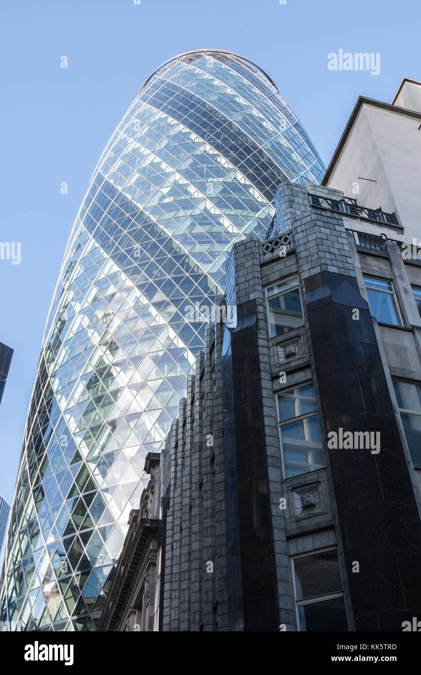 The Gherkin, 30 St Mary Axe, London, UK Stock Photo - Alamy