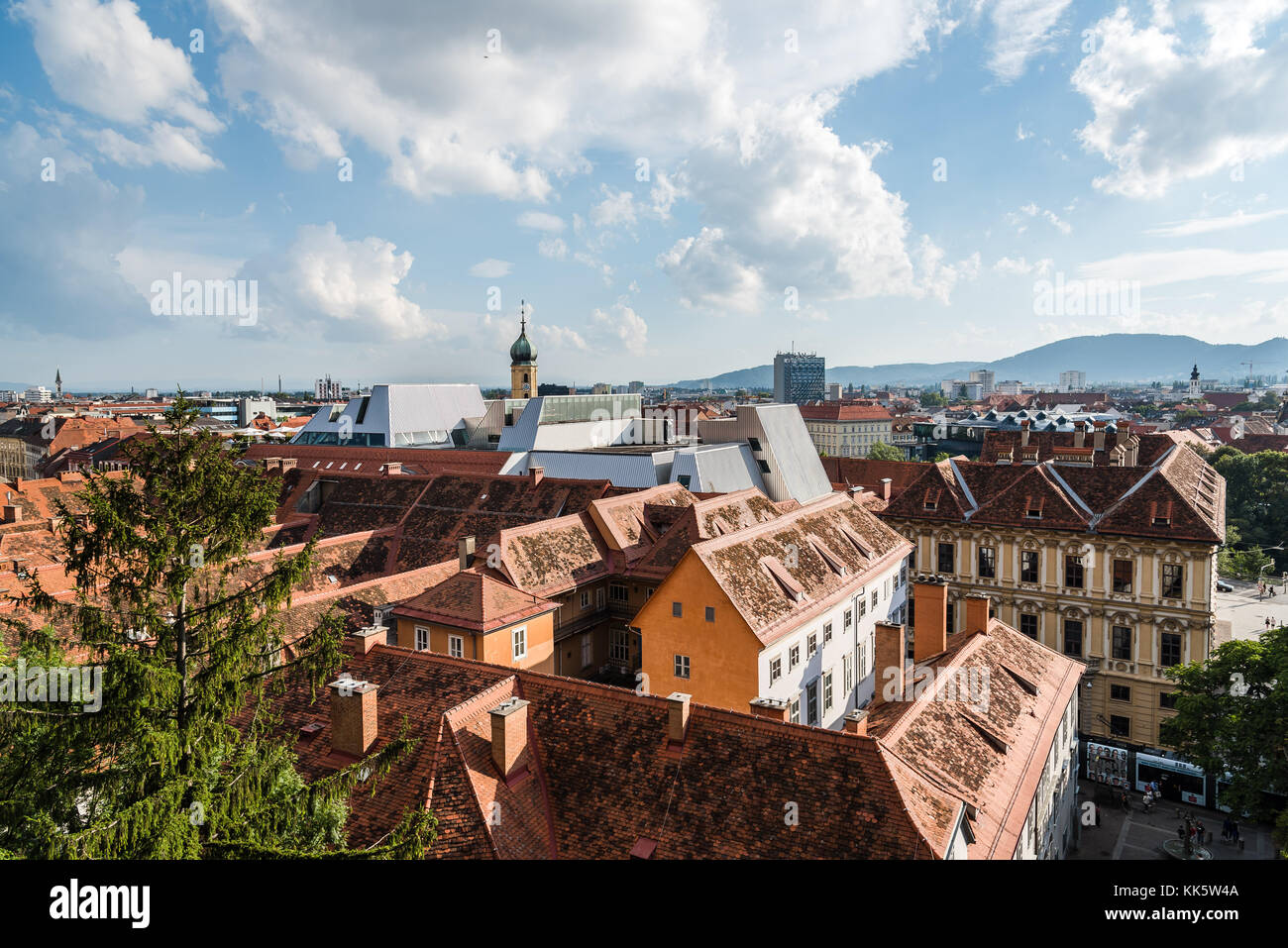 Cityscape of Graz from Schlossberg Stock Photo - Alamy