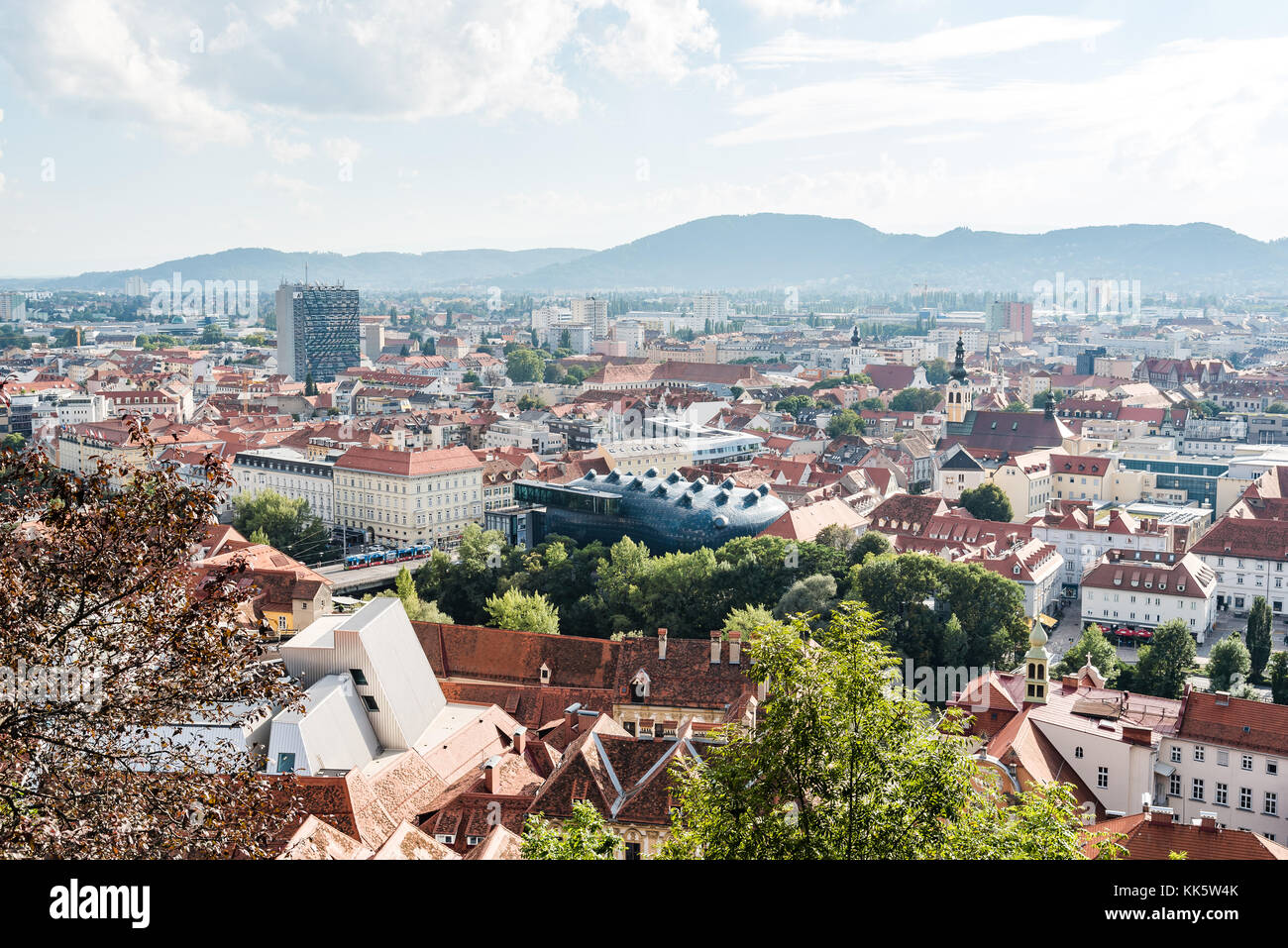 Cityscape of Graz from Schlossberg Stock Photo - Alamy