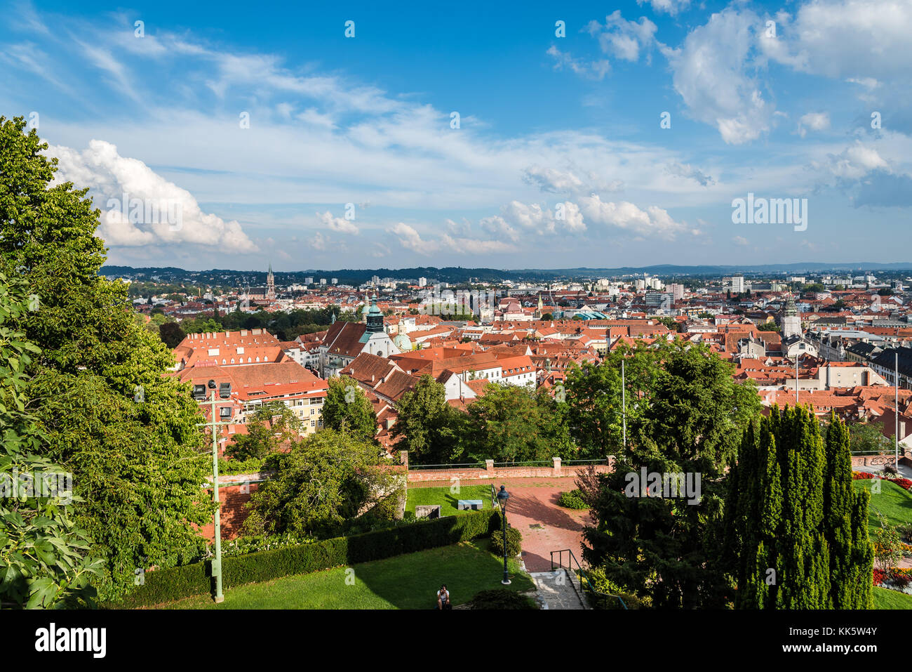 Cityscape of Graz from Schlossberg Stock Photo - Alamy