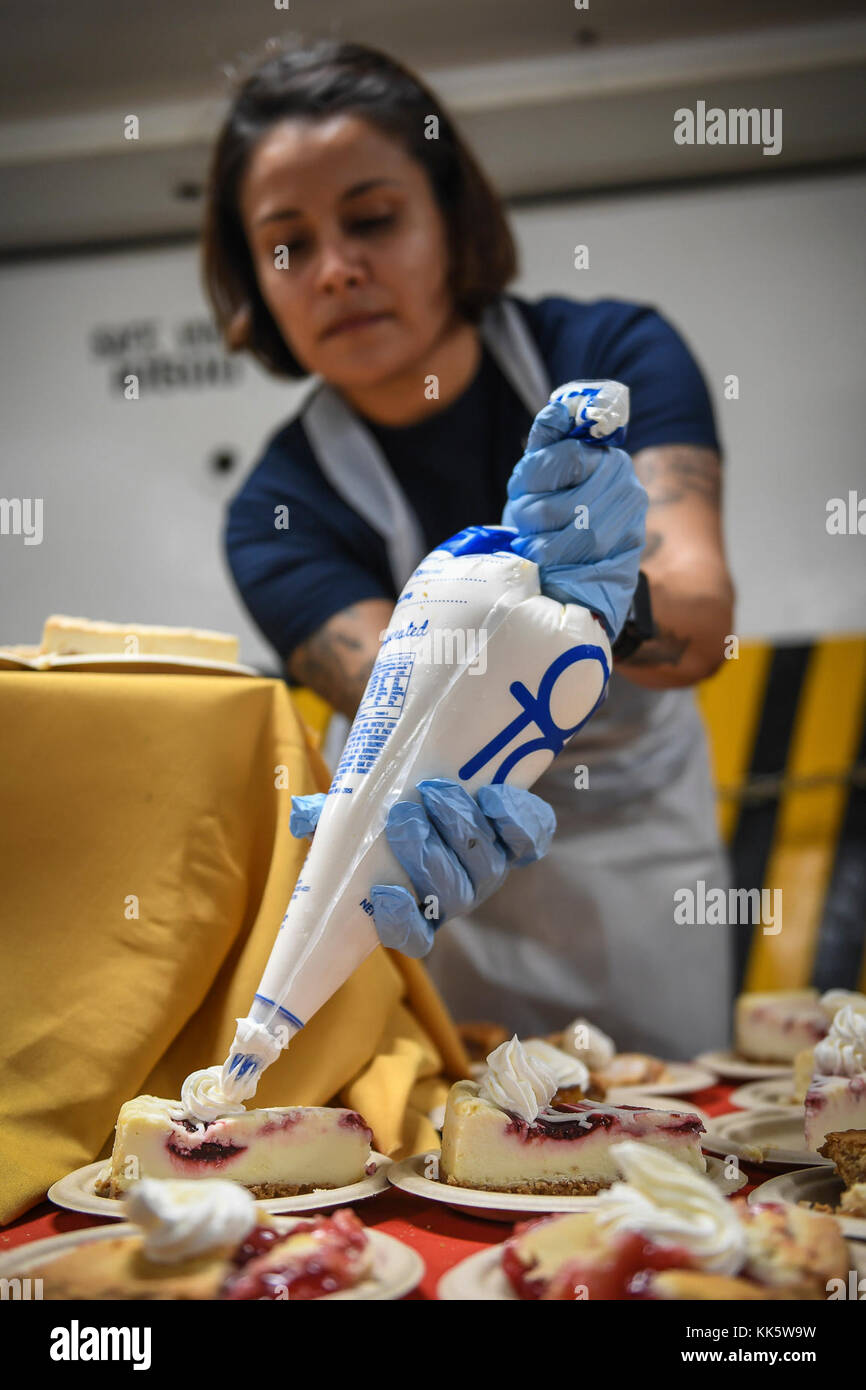Master Chief Aircraft Maintenanceman Luz Vandorn, from San Diego, puts ...