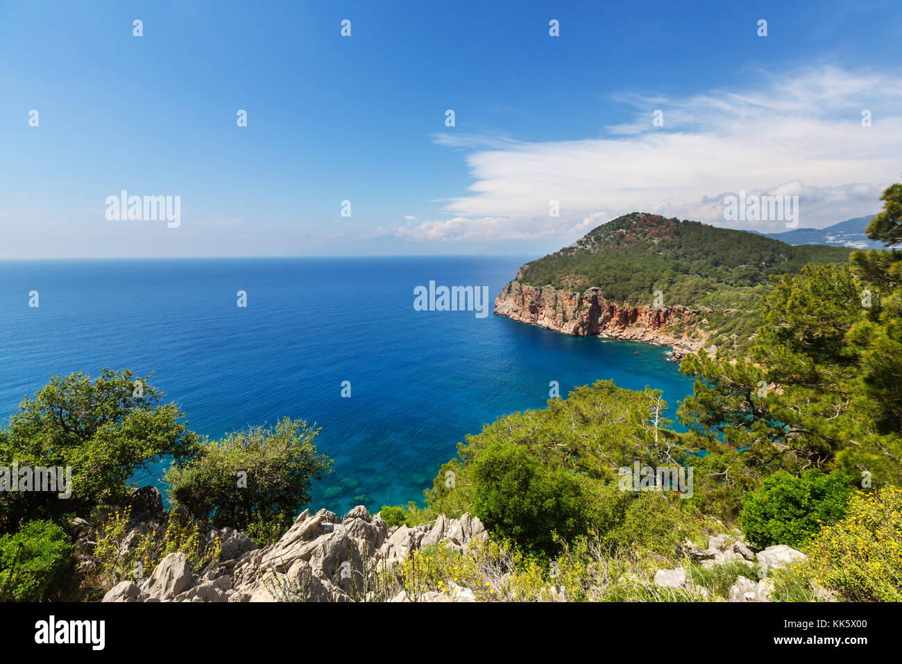 Beautiful sea coast in Turkey Stock Photo - Alamy