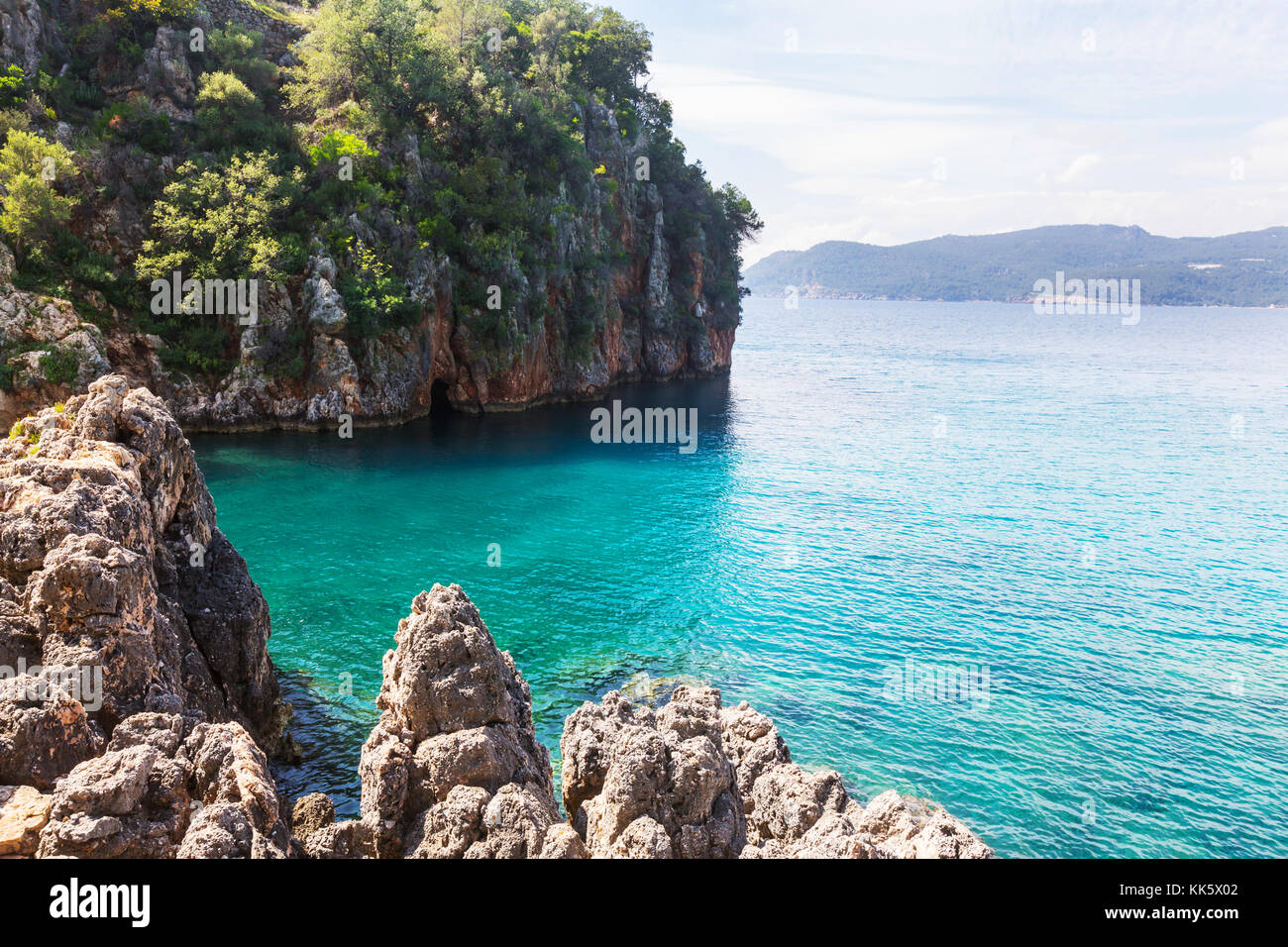 Beautiful sea coast in Turkey Stock Photo - Alamy