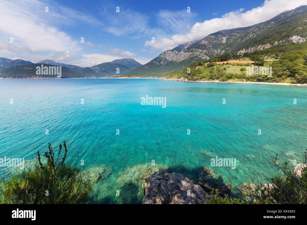 Beautiful sea coast in Turkey Stock Photo - Alamy