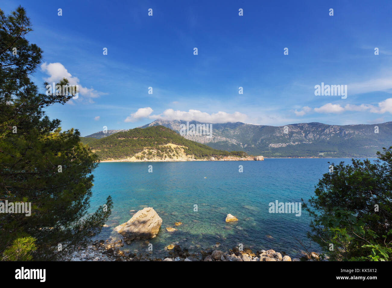 Beautiful sea coast in Turkey Stock Photo - Alamy