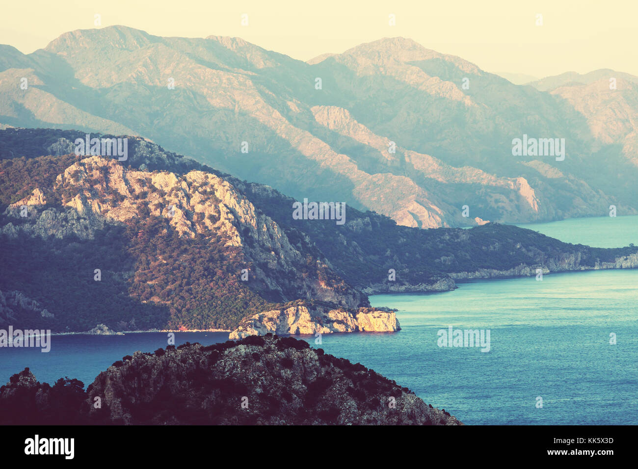 Beautiful sea coast in Turkey Stock Photo - Alamy