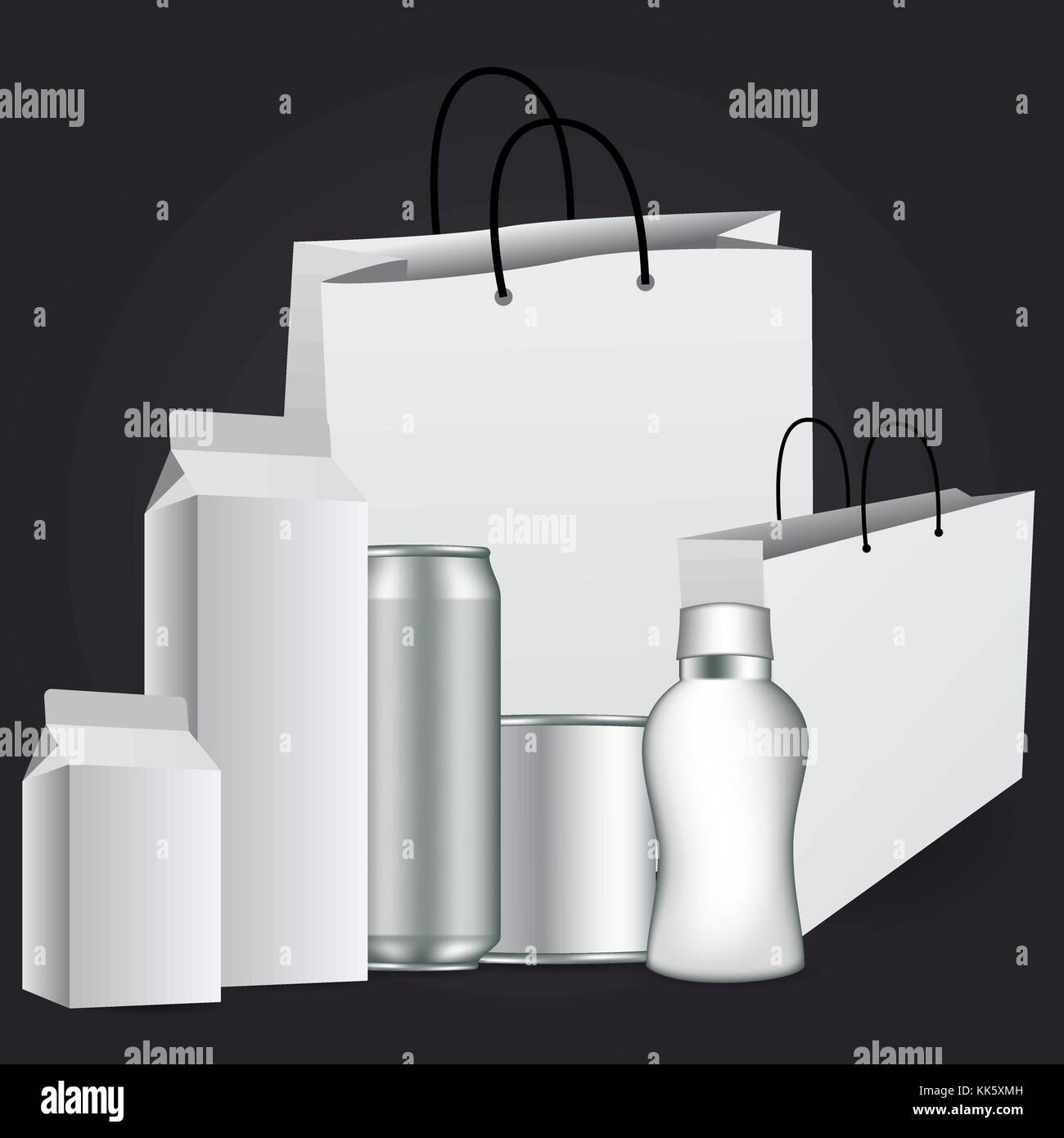 Silver sachet bag package Stock Vector Images - Alamy