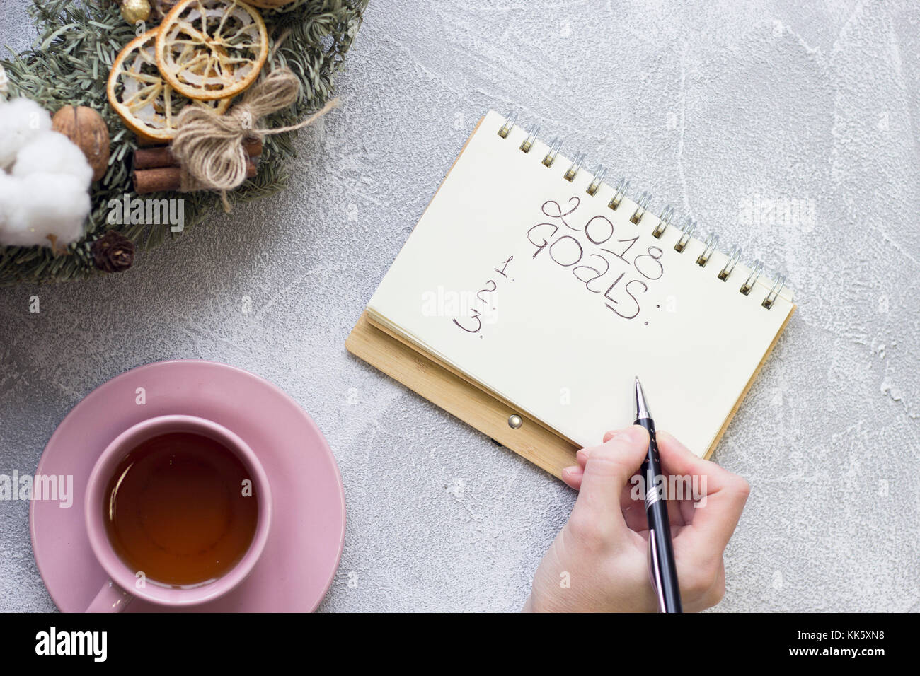 New in 2018 writing hi-res stock photography and images - Alamy