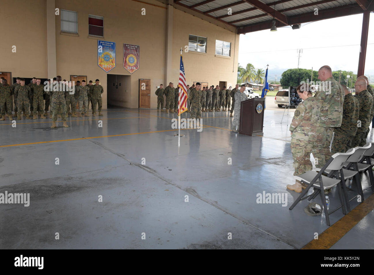 Maj. Joseph Watson, Joint Task Force-Bravo chaplain delivers the ...