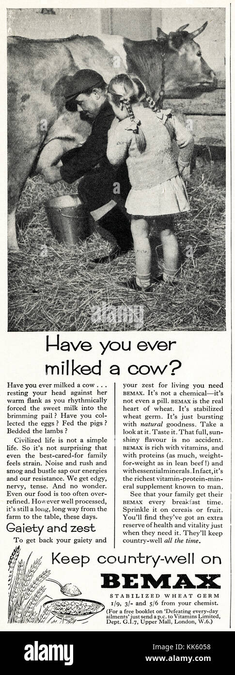 1950s old vintage original advert british magazine print advertisement ...