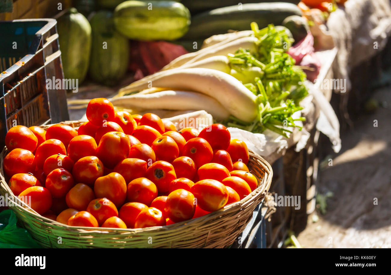 Vegetables on market Stock Photo - Alamy