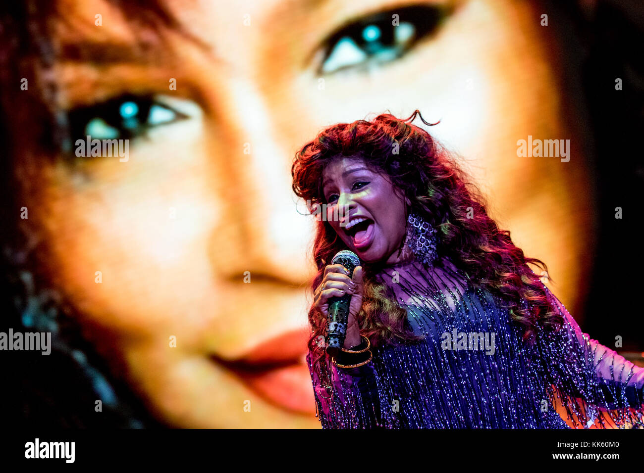 Chaka Khan performing live on stage at The O2 Arena, London, part of ...