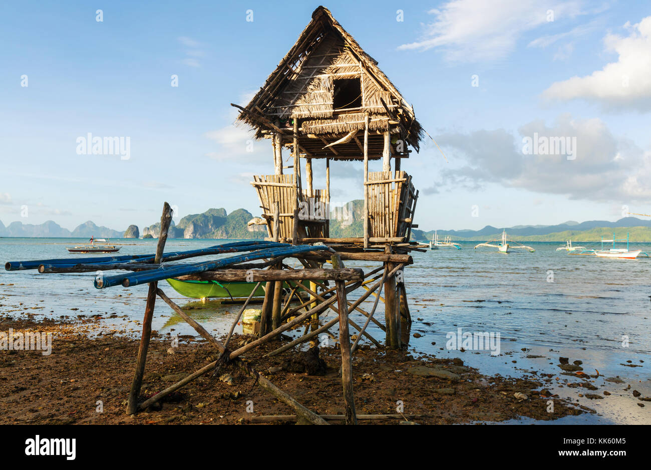 Traditional fishing village in Palawan island, Philippines Stock Photo ...