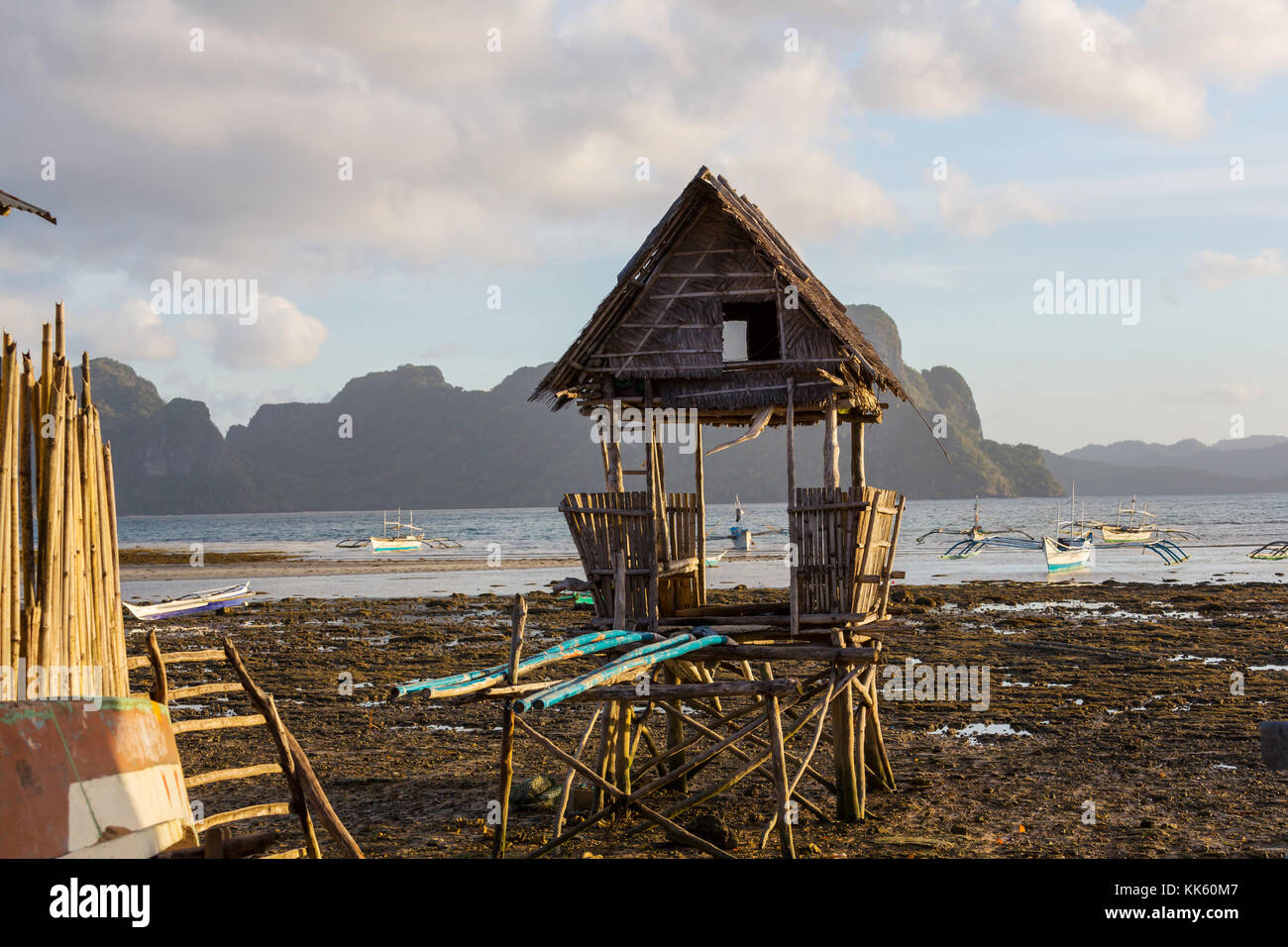 Traditional fishing village in Palawan island, Philippines Stock Photo ...