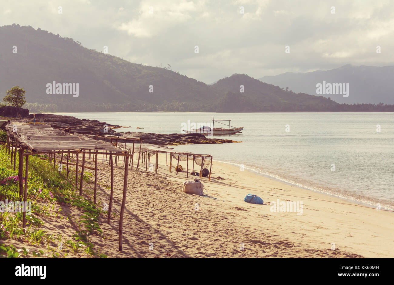 Traditional fishing village in Palawan island, Philippines Stock Photo ...