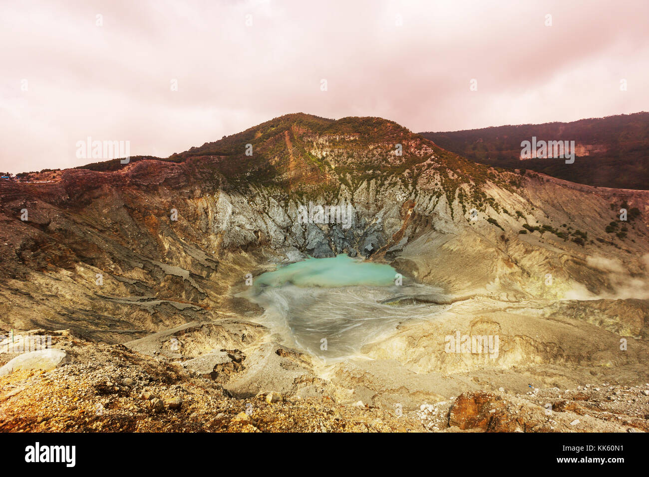 Crater lake of Tangkuban Perahu, Bandung, West Java, Indonesia Stock ...