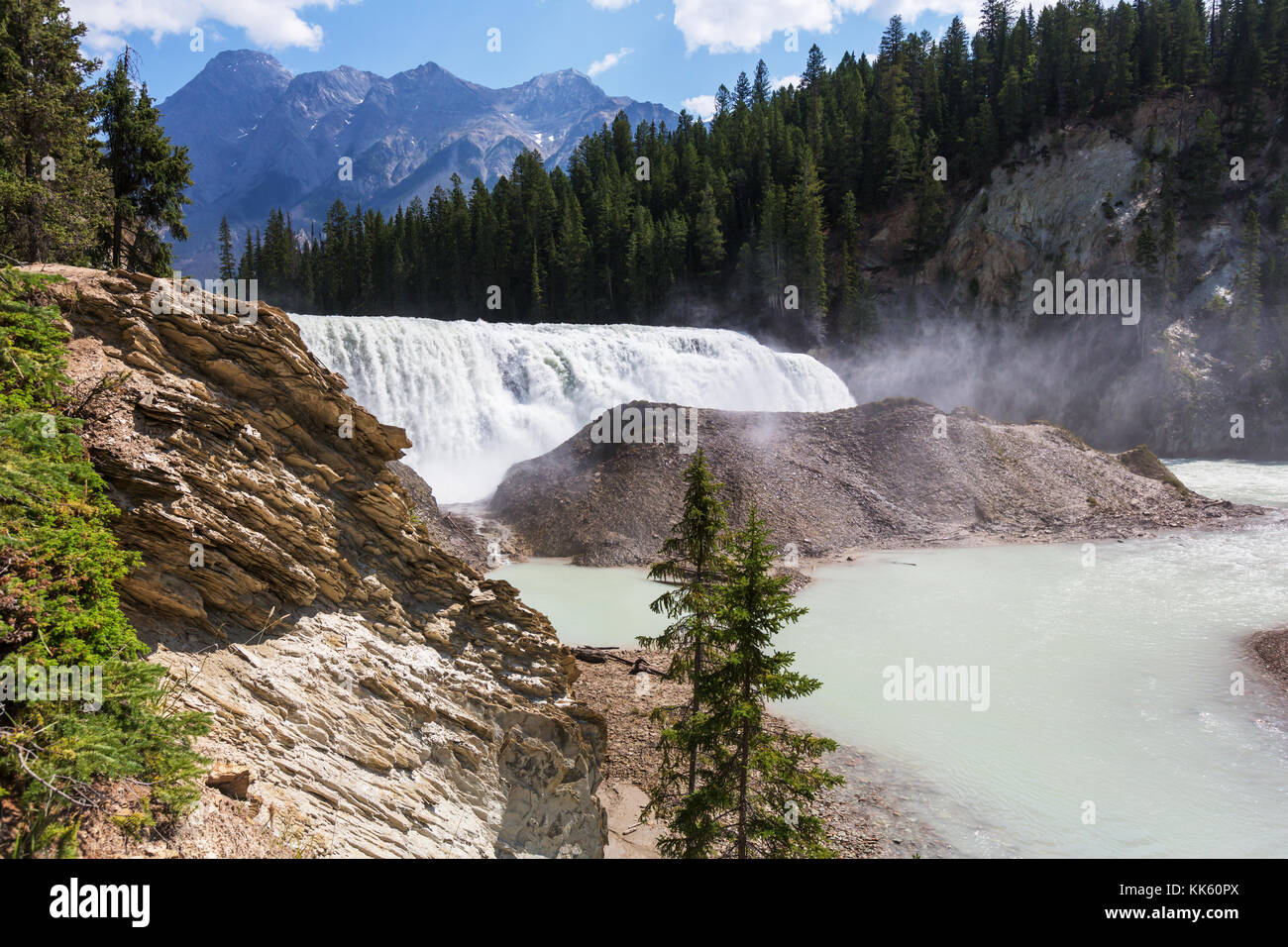 Wapta Falls in Yoho National Park in British Columbia, Canada Stock ...