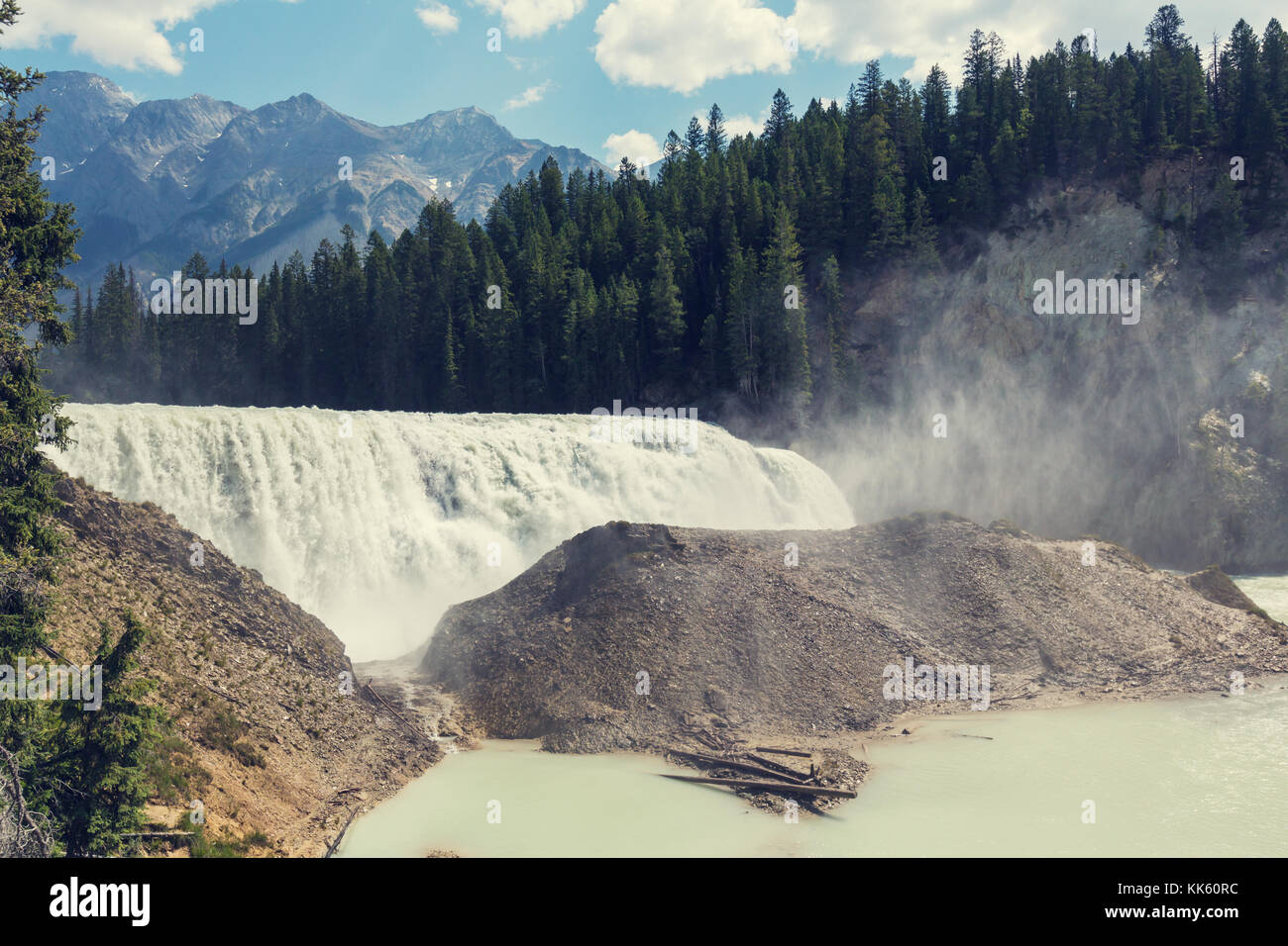 Wapta Falls in Yoho National Park in British Columbia, Canada Stock ...