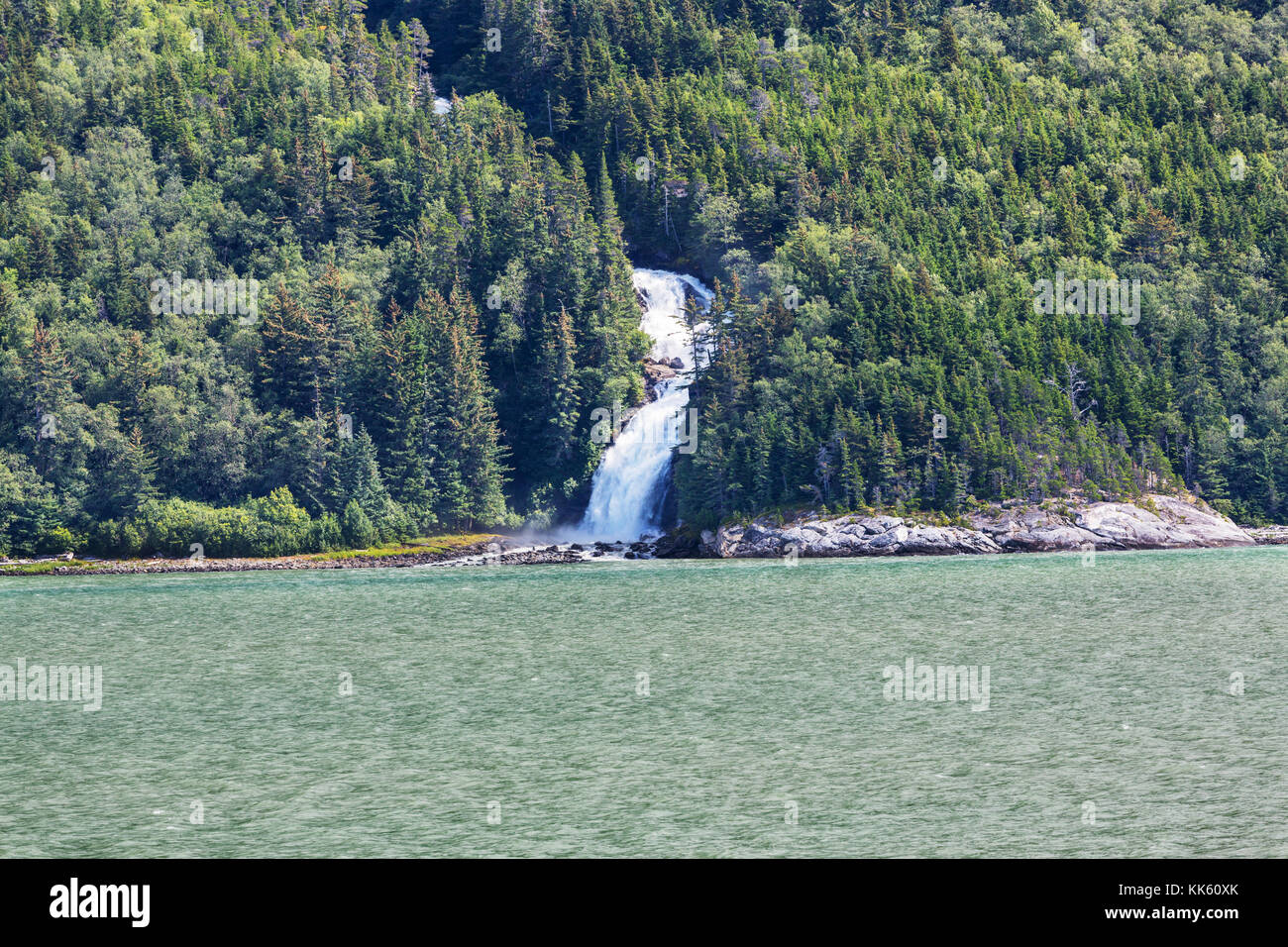 Liberty Cap waterfall in Alaska Stock Photo - Alamy