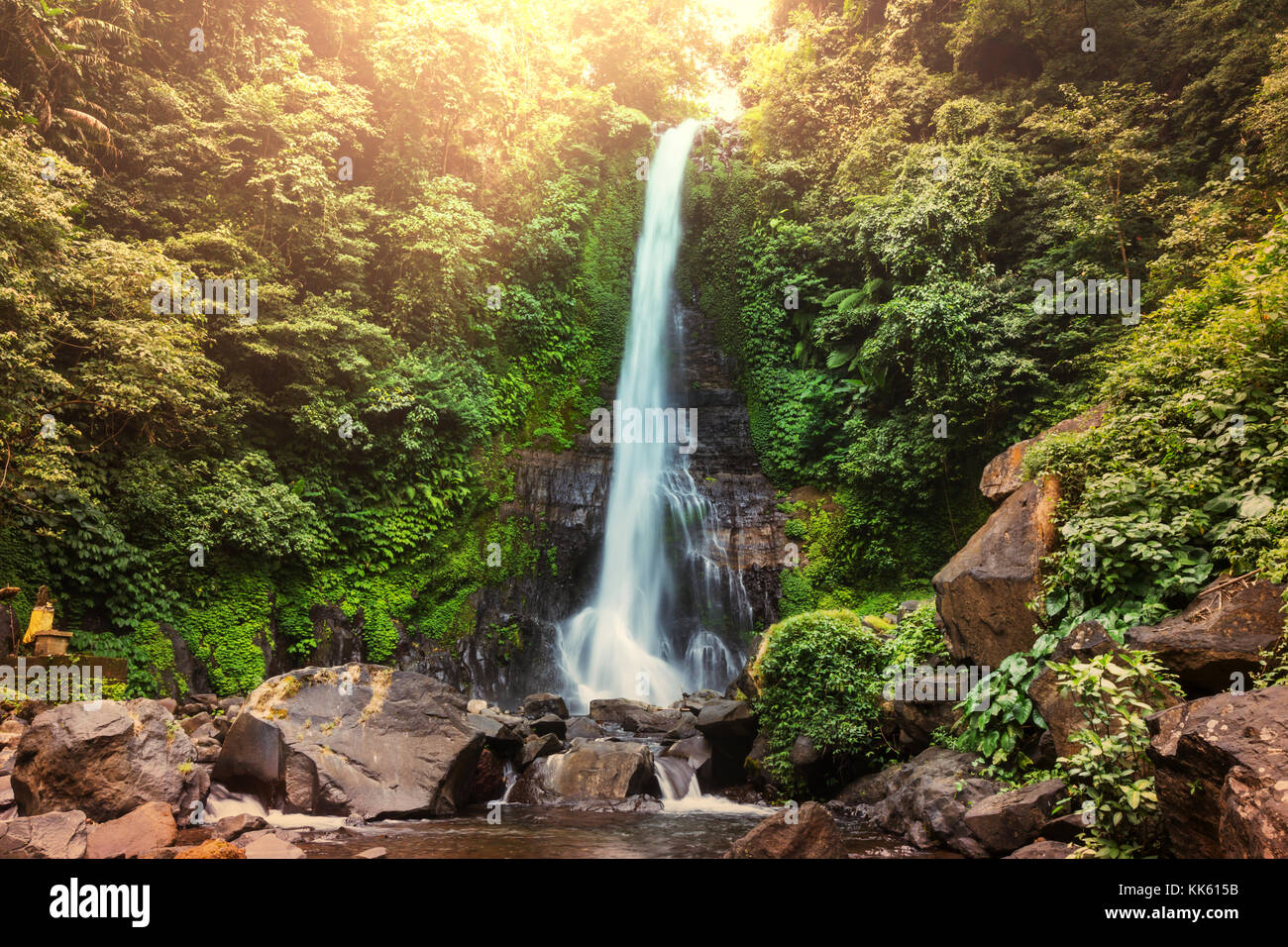 Waterfall in Indonesian jungle Stock Photo - Alamy