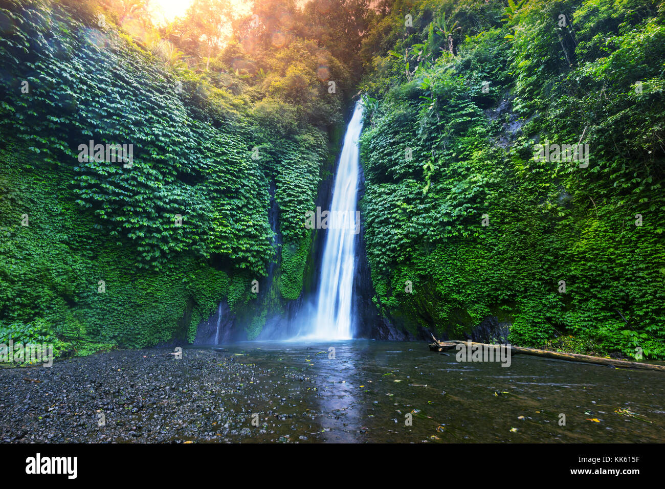 Waterfall in Indonesian jungle Stock Photo - Alamy