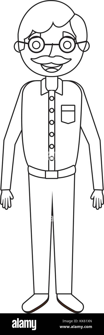 old man grandfather character standing Stock Vector Image & Art - Alamy