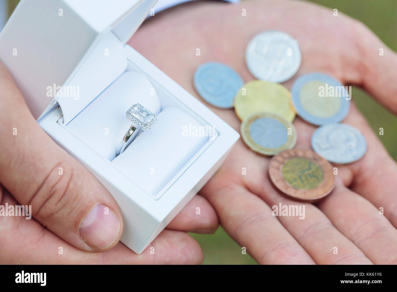 Man buying an engagement ring Stock Photo - Alamy