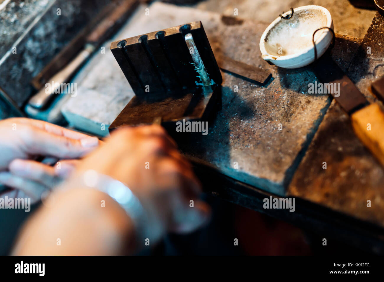 Goldsmith during work Stock Photo - Alamy