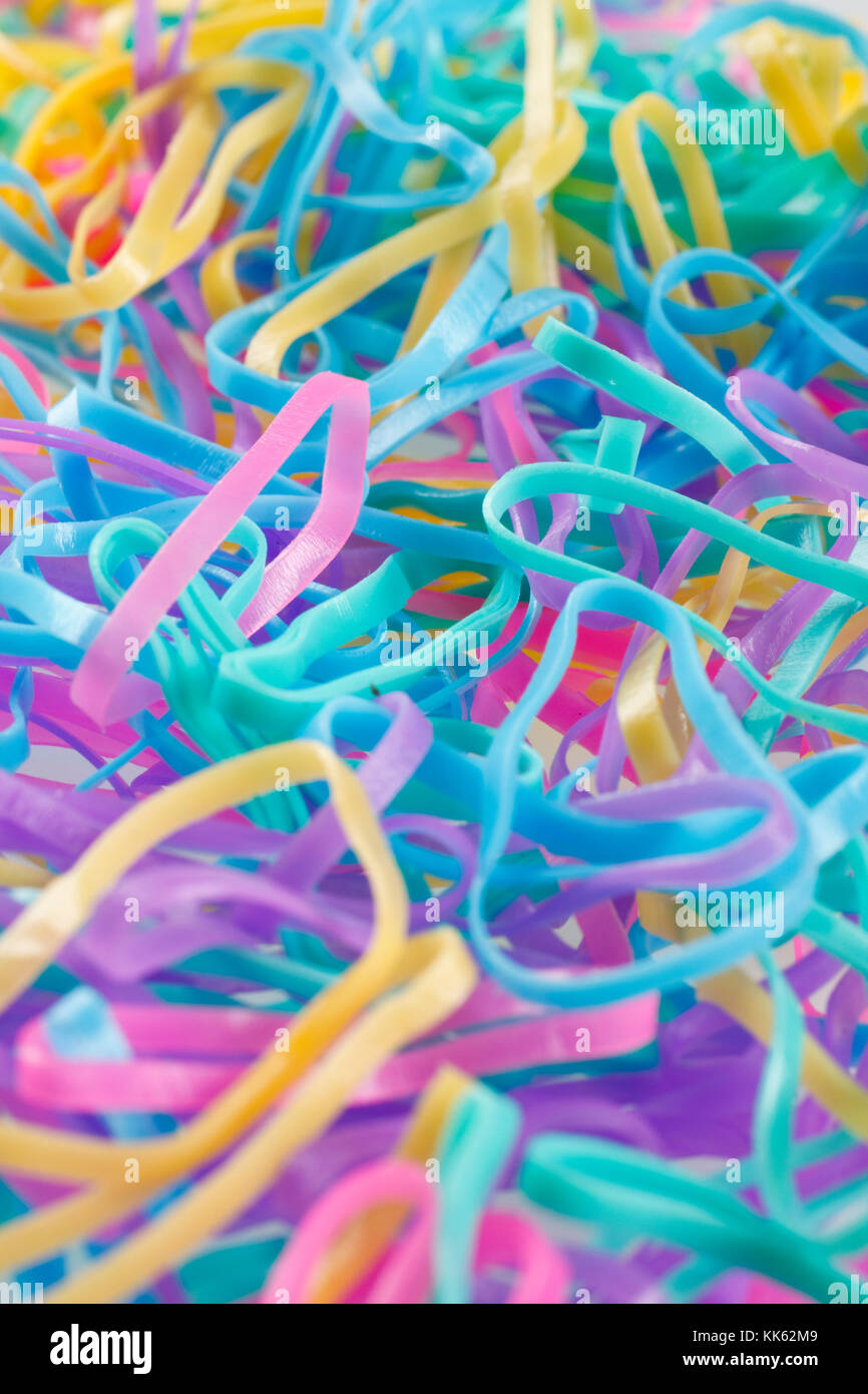 Detail of rubber bands. It can be used as background Stock Photo - Alamy